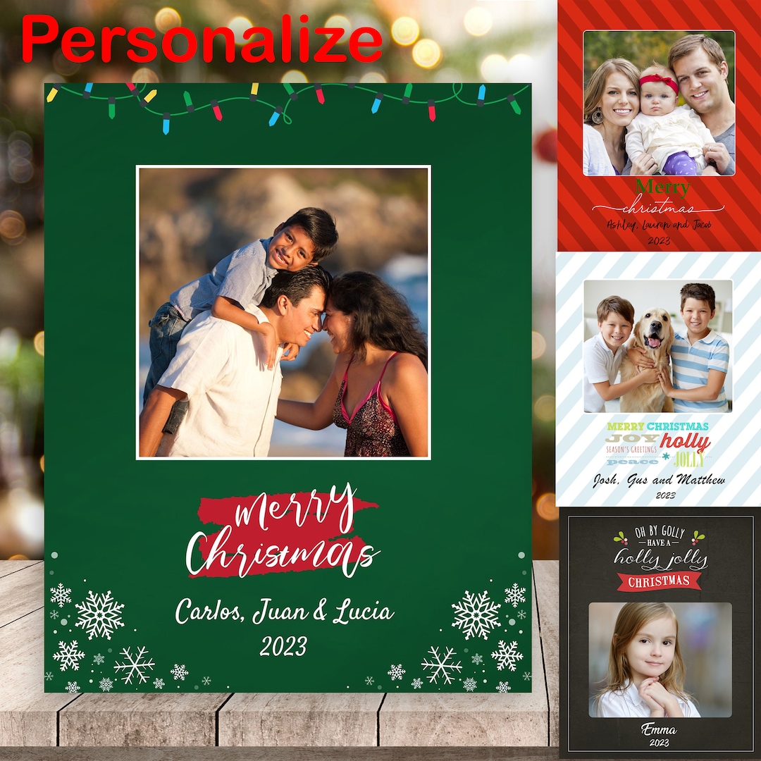 Personalized Christmas Photo Frame Custom Picture Frame Family - Etsy