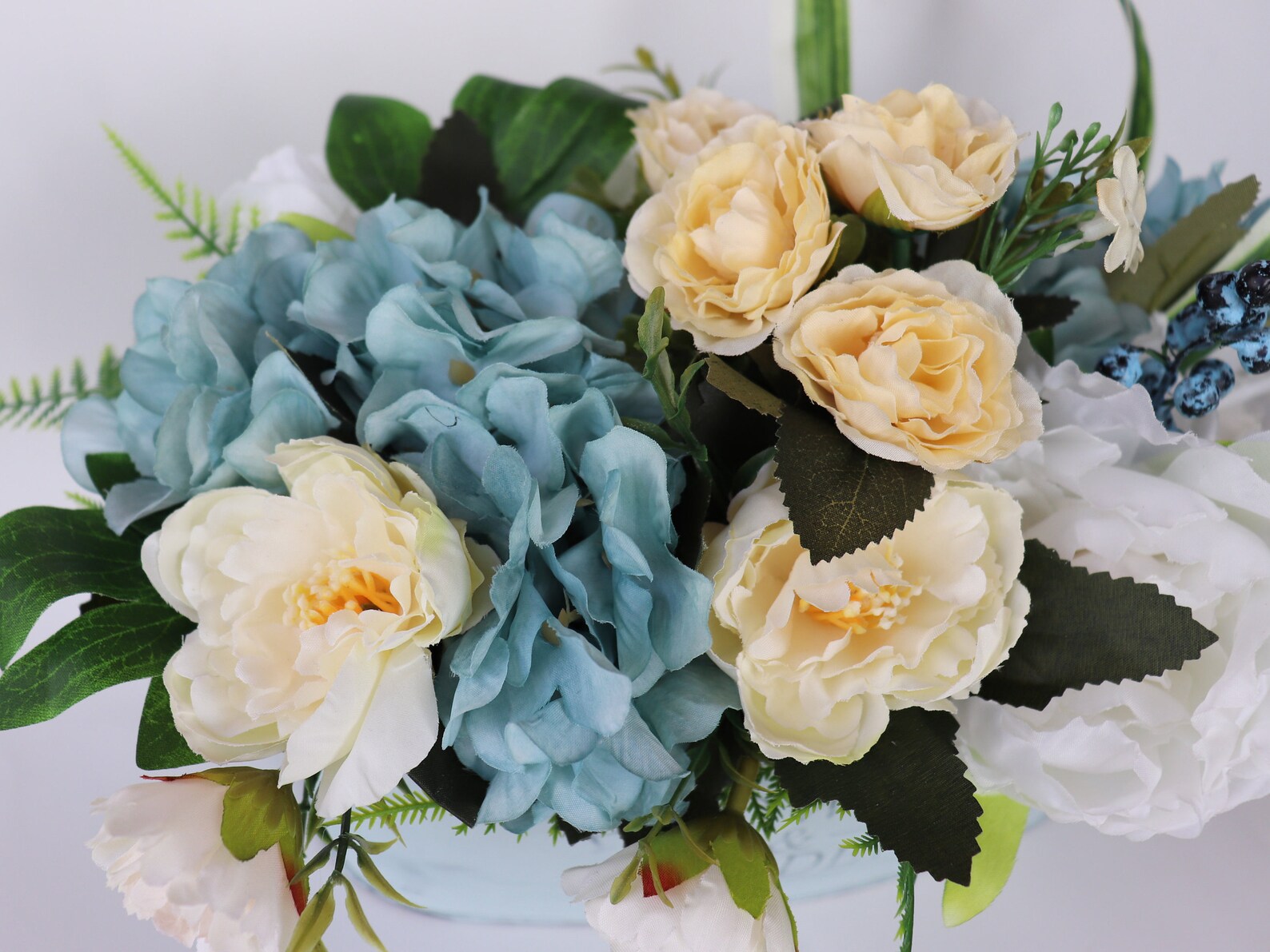 A Rustic Arrangement Centerpiece With Silk Flowers Farmhouse | Etsy