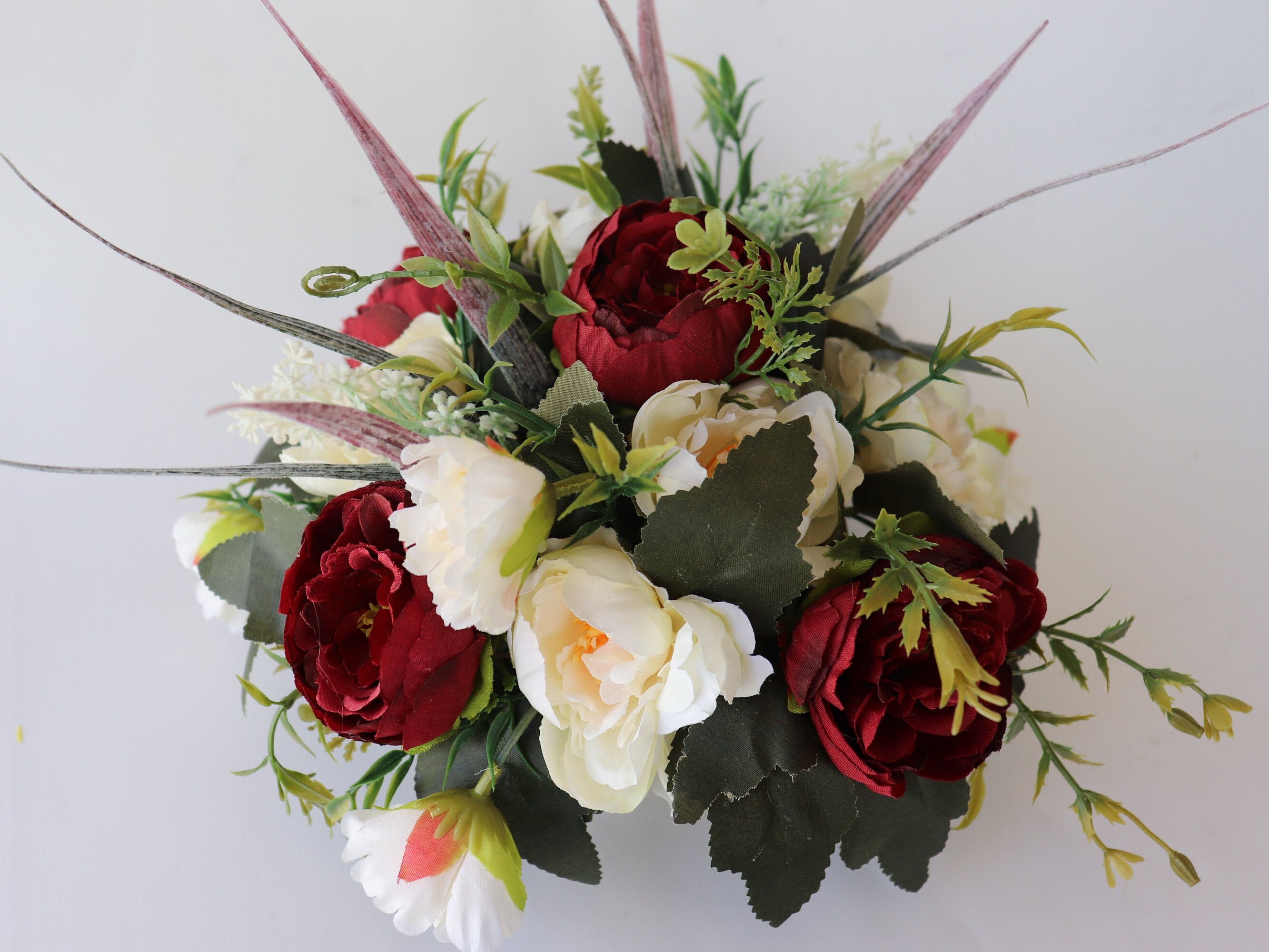 Silk Flowers in a Wooden Box, Rustic Centerpiece, Home Decor, Office ...