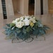 Rustic Floral Arrangement in a Wooden Box With White Silk Flowers ...