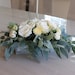 Rustic Floral Arrangement in a Wooden Box With White Silk Flowers ...