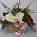 Silk Flowers in a Wooden Box Rustic Centerpiece Home Decor - Etsy