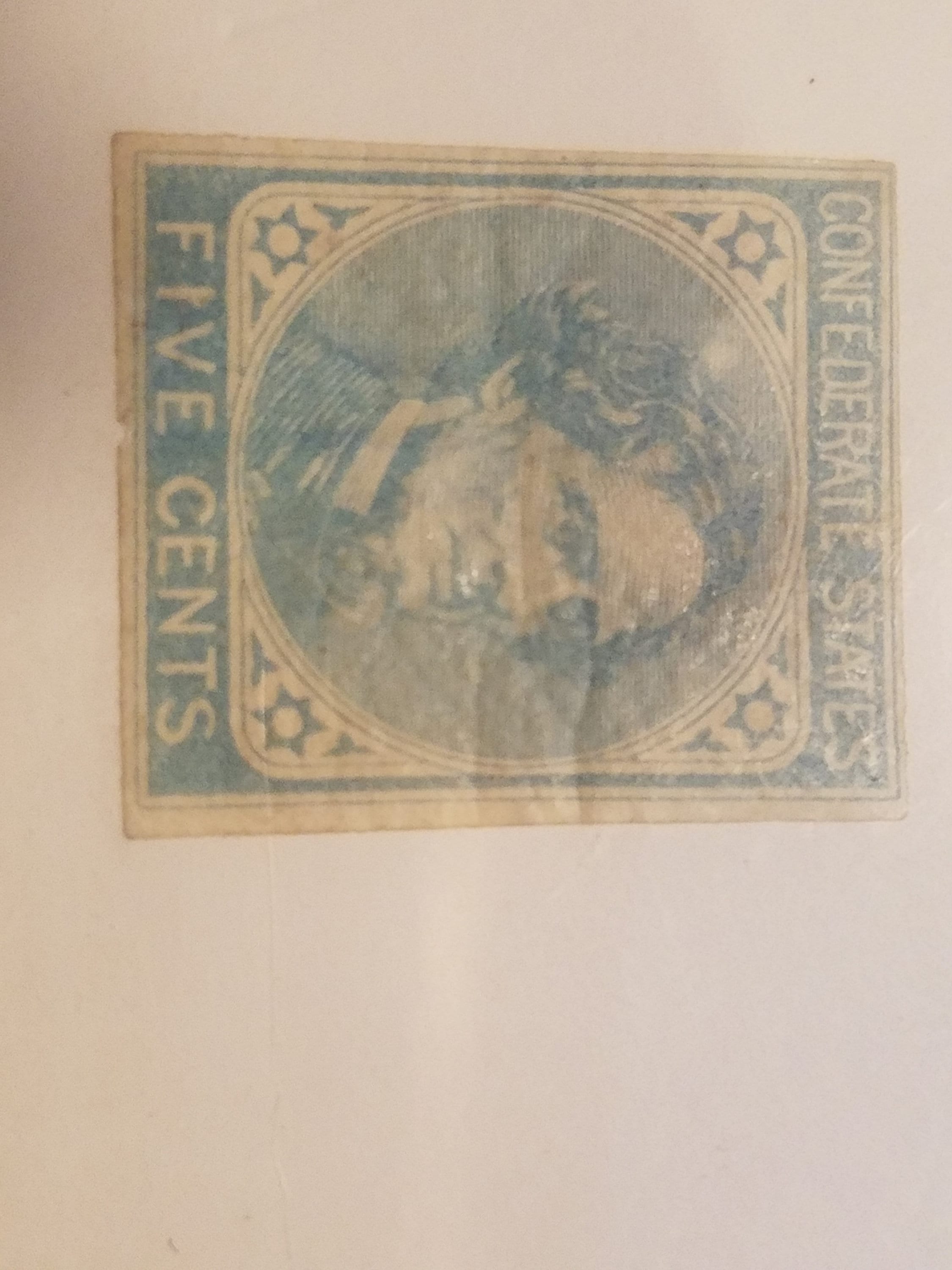 1862 Jefferson Davis 5 Cent Stamp - Etsy