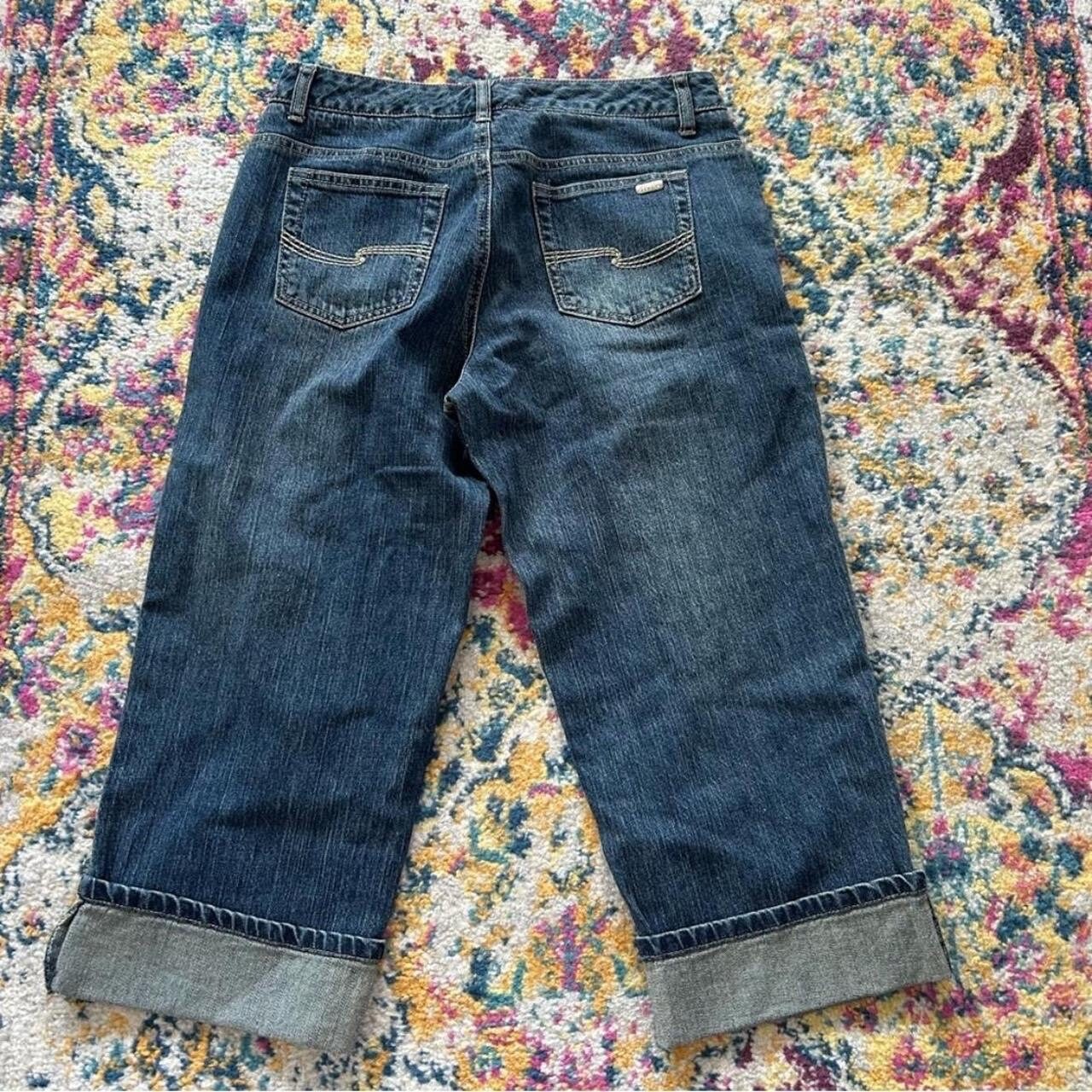 2000s Y2k Vintage Whimsigothic Beaded Low Rise Flared Capris Denim ...