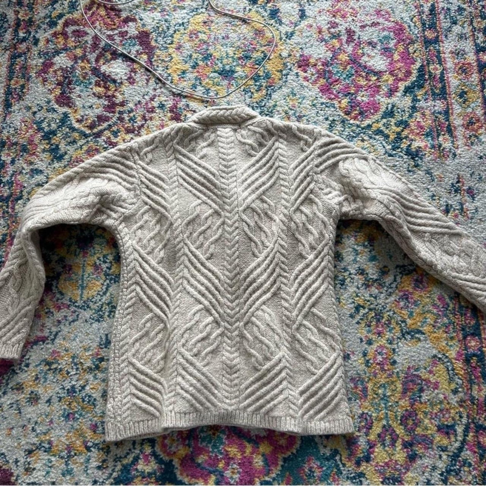 Vintage ARAN MOR 100% Merino Wool Chunky Knit Turtle Neck Sweater - Etsy