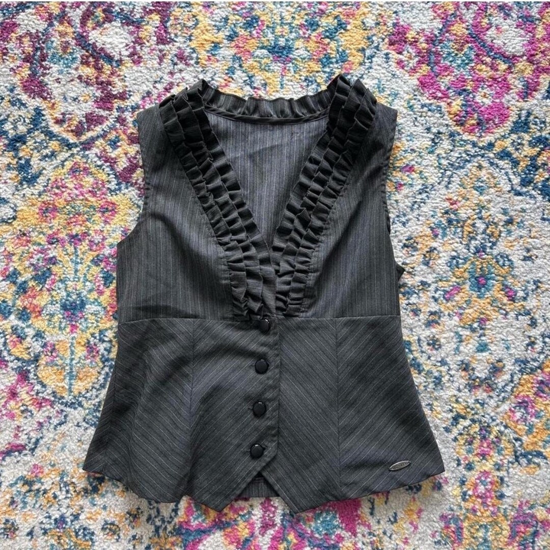 2000s 2k Sirens Core Office Core Preppy Striped Sexy Layering Vest by ...