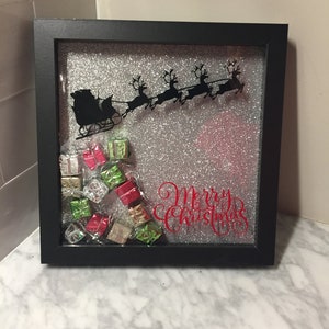 Santa Merry Christmas Shadowbox - Santa Shadowbox - Christmas Gift ...