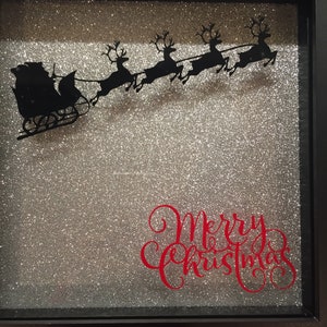 Santa Merry Christmas Shadowbox - Santa Shadowbox - Christmas Gift ...