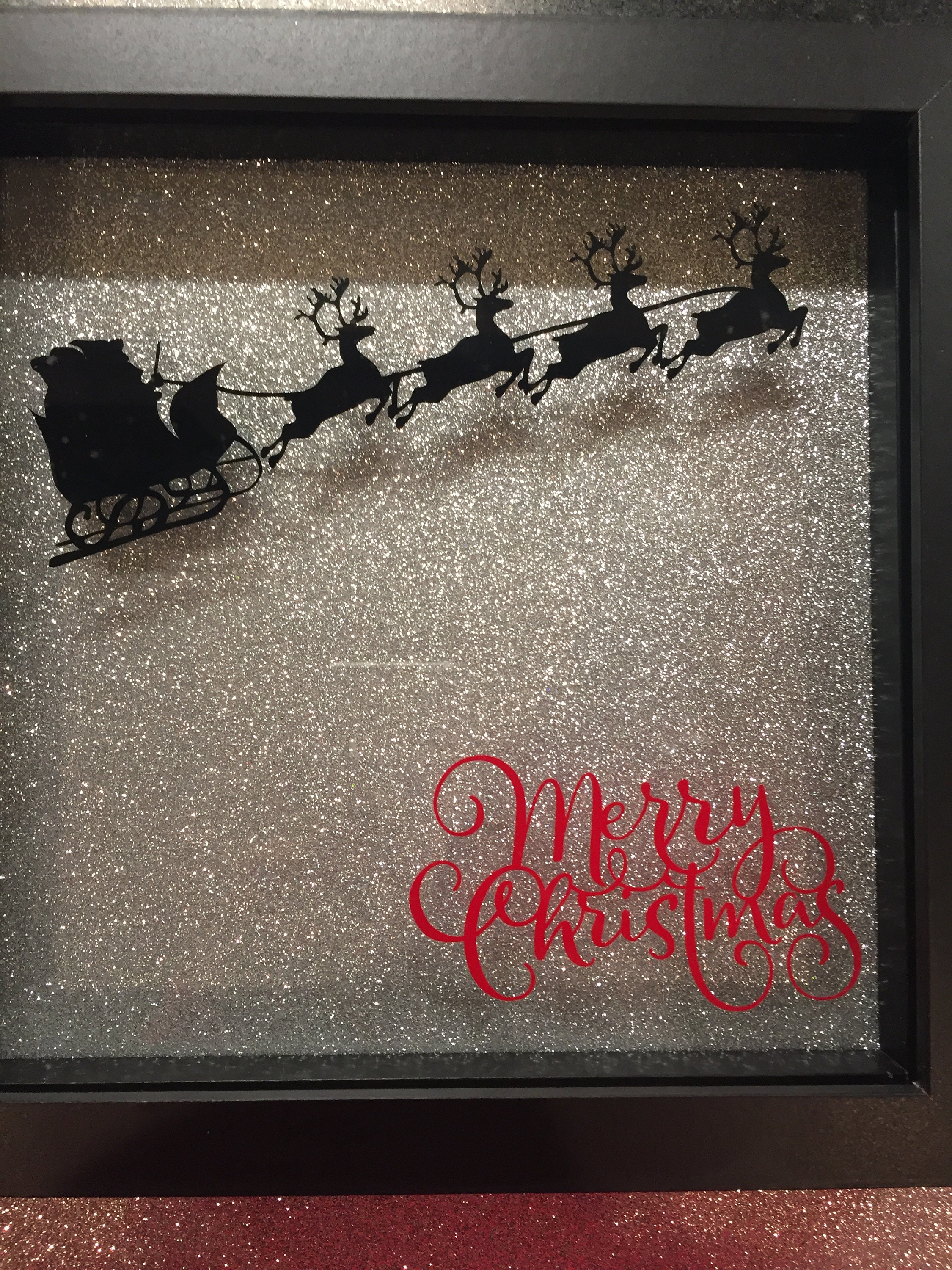 Santa Merry Christmas Shadowbox Santa Shadowbox Christmas Gift Gift for ...