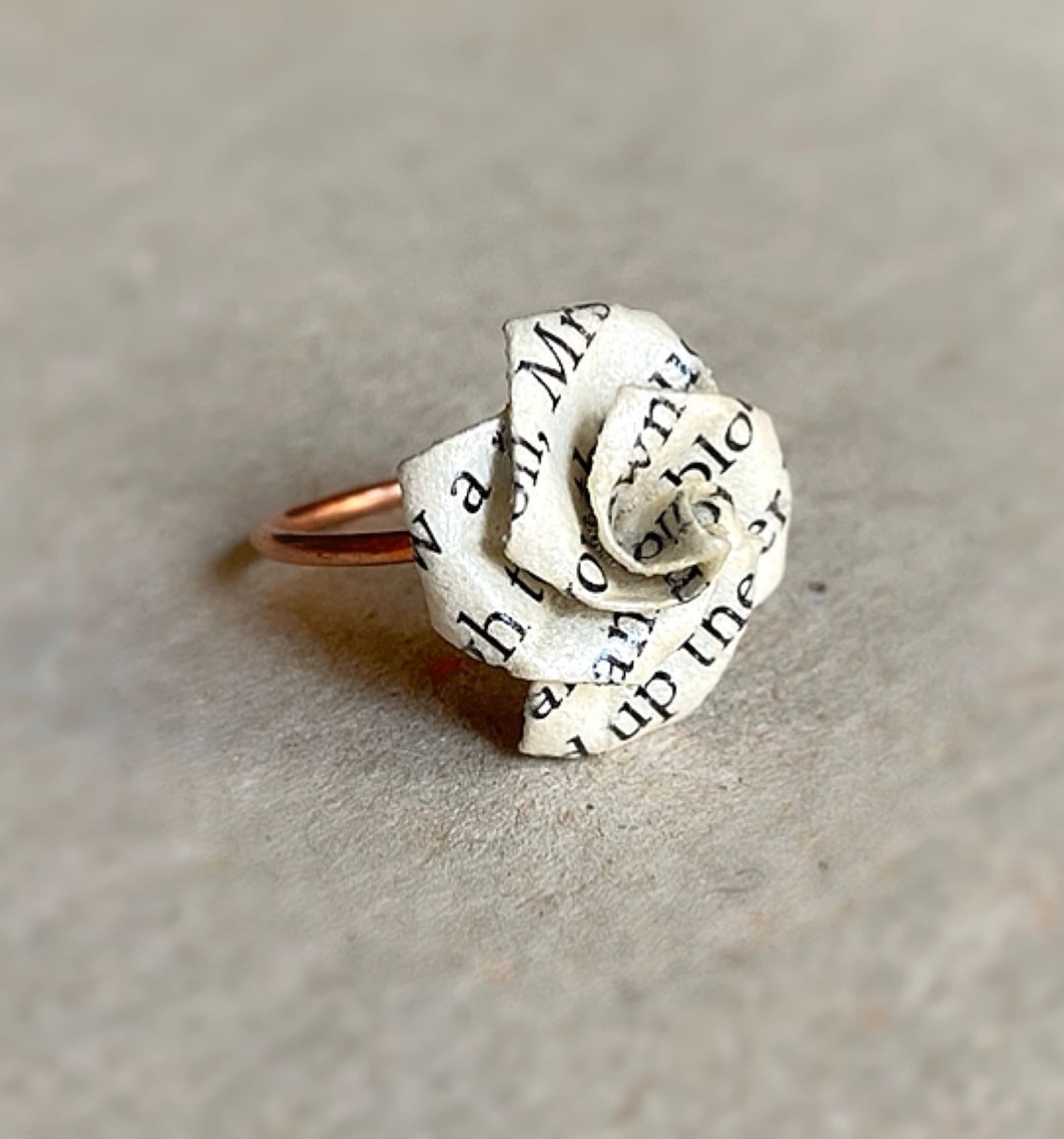 Anniversary Ring, Paper Ring, Rose Band, Rose Origami, Paper ...
