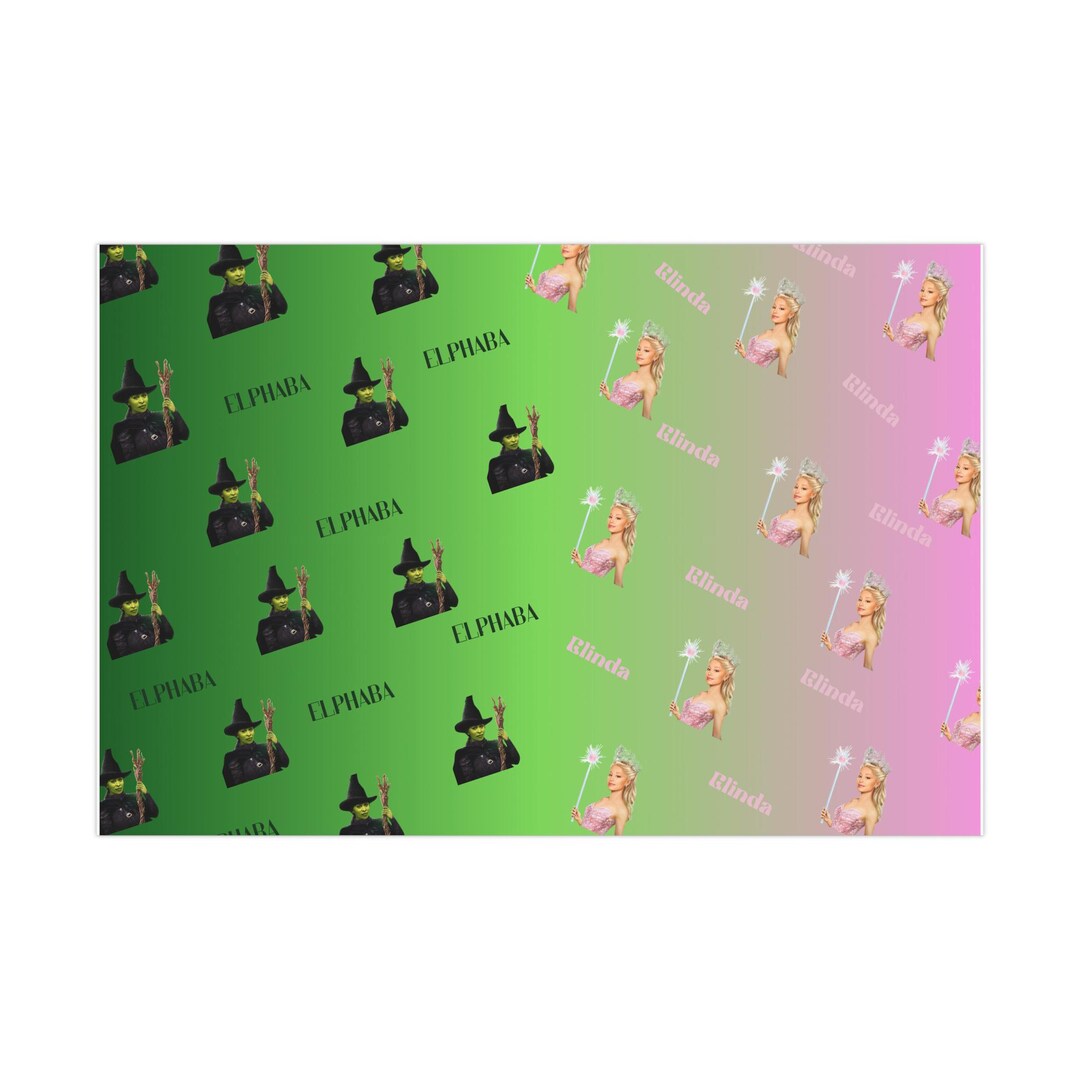 Wicked Elphaba and Glinda Gift Wrap Papers - Etsy