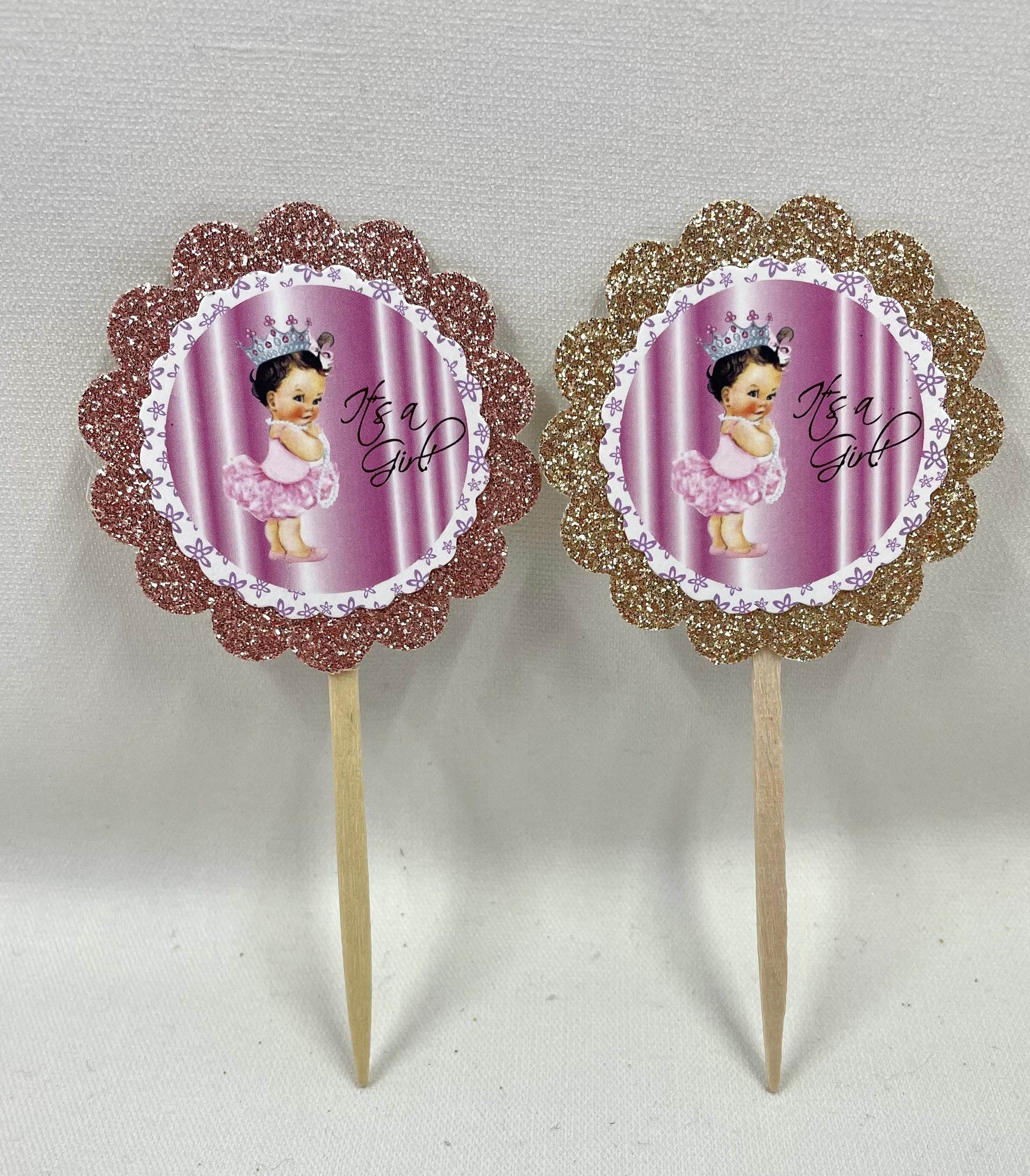 Princess Theme Cupcake Toppers 12 Pcs Dessert Table Decorations, Baby ...