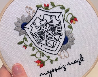 Legend of Zelda Inspired Deku Shield Embroidery Pattern - Etsy