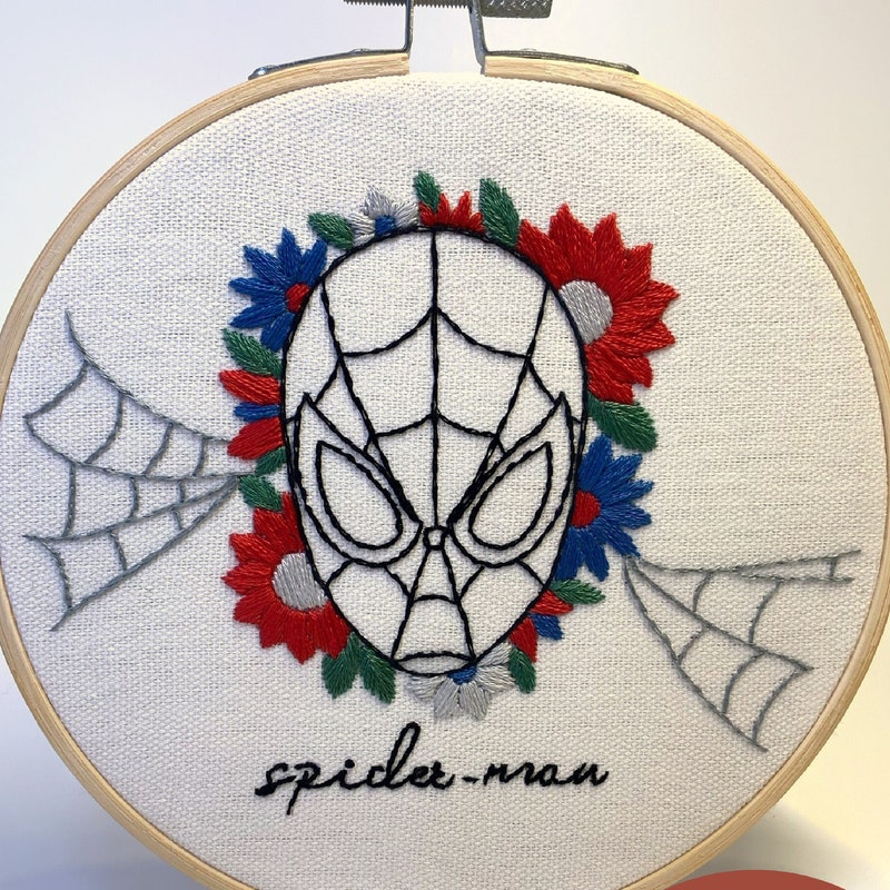 Spiderman Embroidery - Etsy