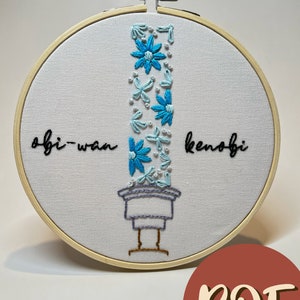 Star Wars Inspired Obi-wan Kenobi Lightsaber Beginner Embroidery ...