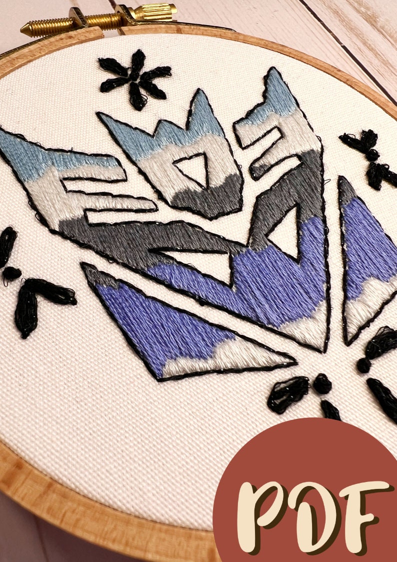 Transformers Inspired Decepticon 4 Inch Embroidery Pattern - Etsy