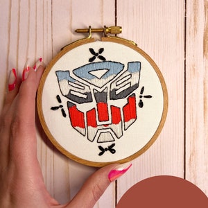 Transformers Inspired Autobot Logo 4 Inch Embroidery Pattern - Etsy