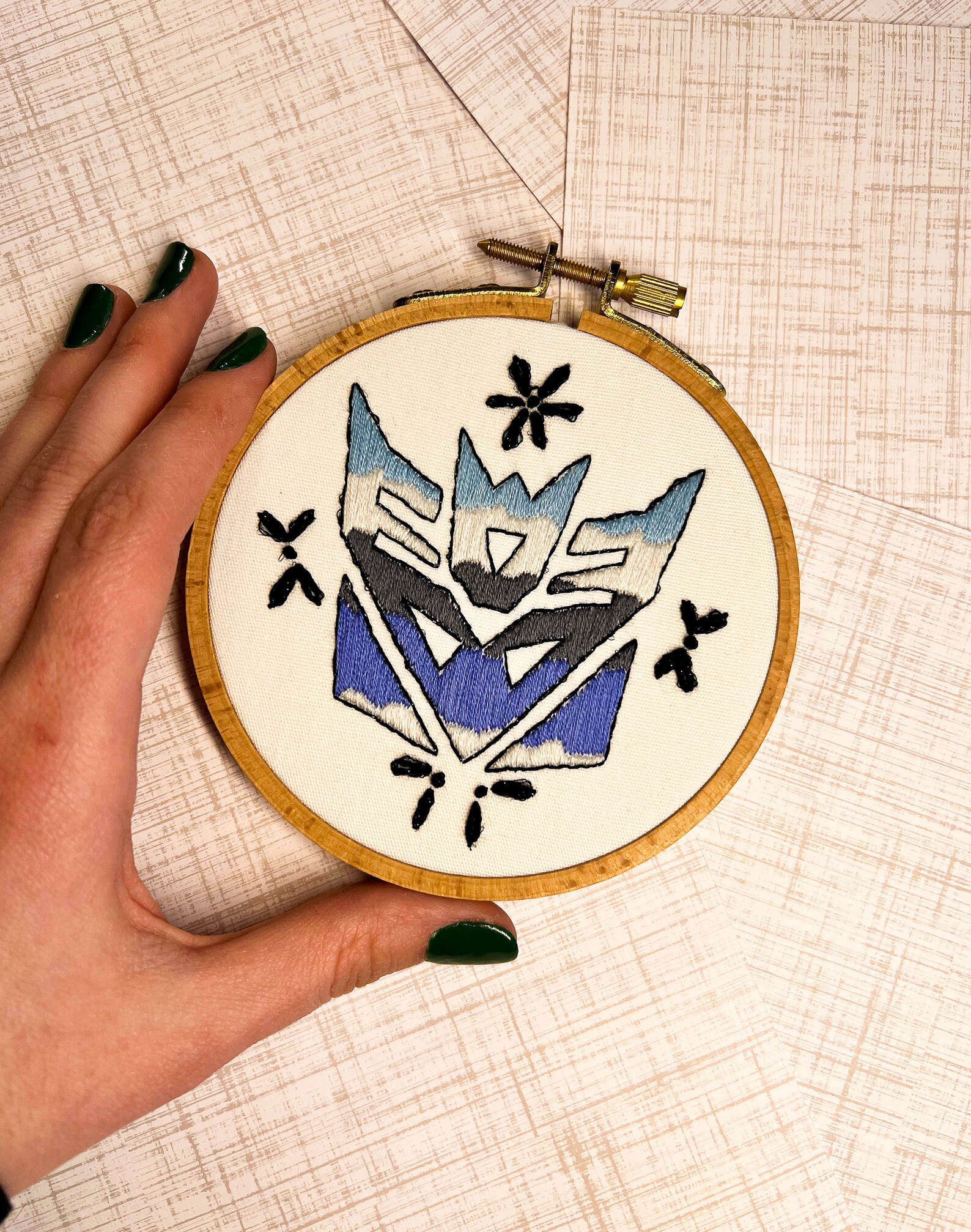 Transformers Inspired Deception Logo Embroidery Hoop - Etsy