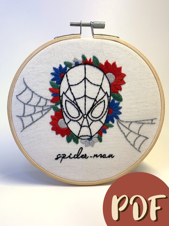 Spider-man Inspired Embroidery Pattern - Etsy
