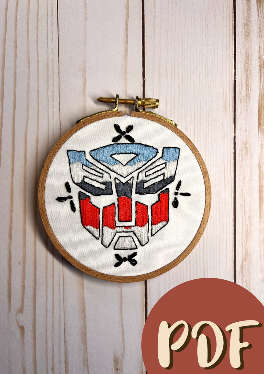 Transformers Inspired Autobot Logo 4 Inch Embroidery Pattern - Etsy