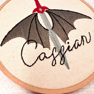 Cassian ACOTAR Inspired Embroidery Hoop - Etsy