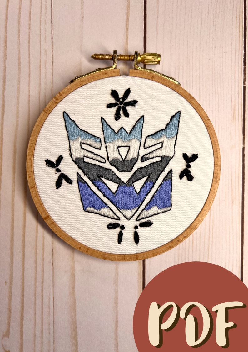 Transformers Inspired Decepticon 4 Inch Embroidery Pattern - Etsy