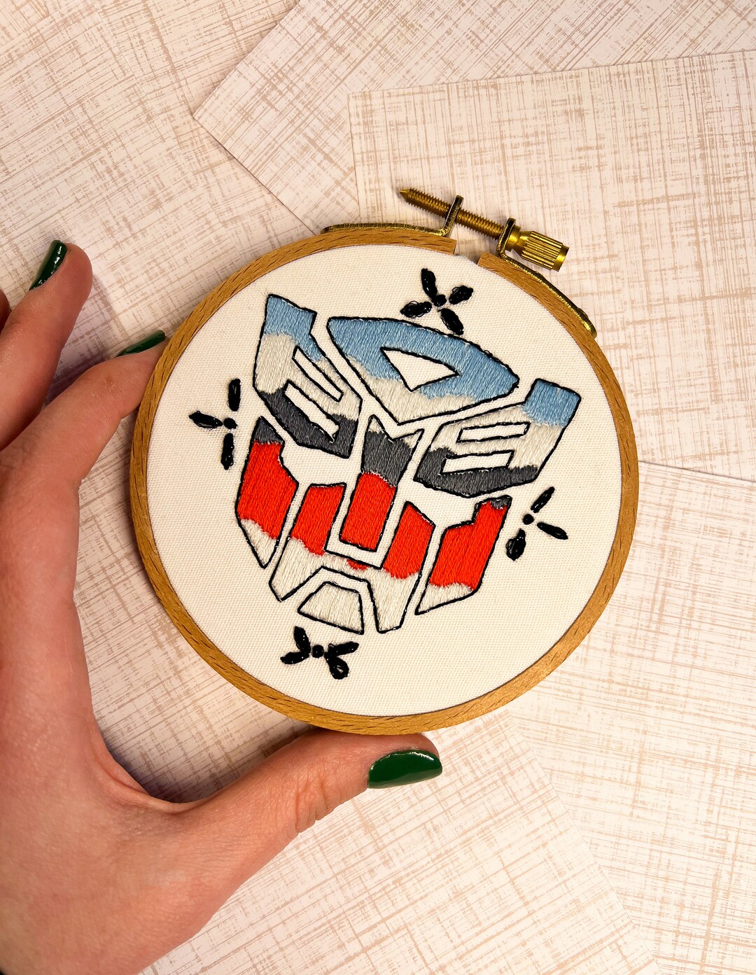 Transformers Inspired Autobot Embroidery Hoop - Etsy