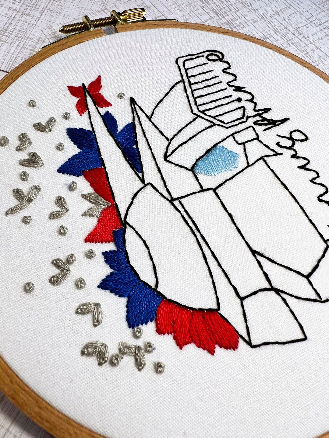 Transformers Inspired Optimus Prime Embroidery Art - Etsy
