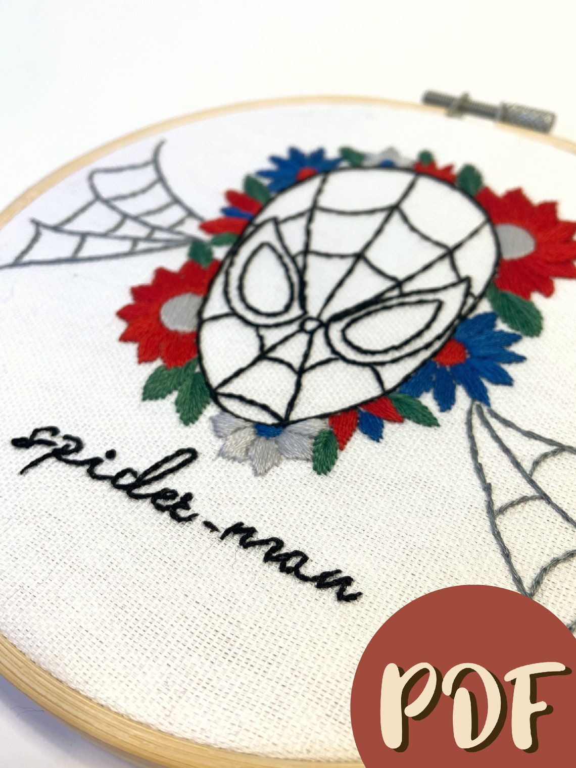 Spider-man Inspired Embroidery Pattern - Etsy