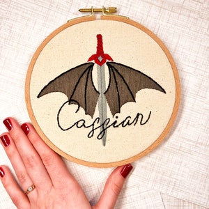 Cassian ACOTAR Inspired Embroidery Hoop - Etsy