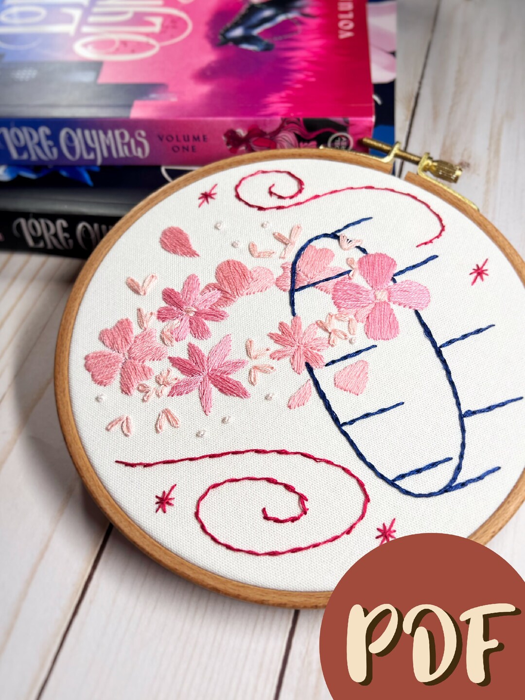 Lore Olympus Inspired Beginner Embroidery Pattern - Etsy