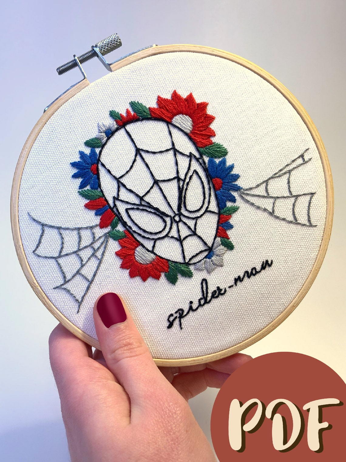 Spider-man Inspired Embroidery Pattern - Etsy