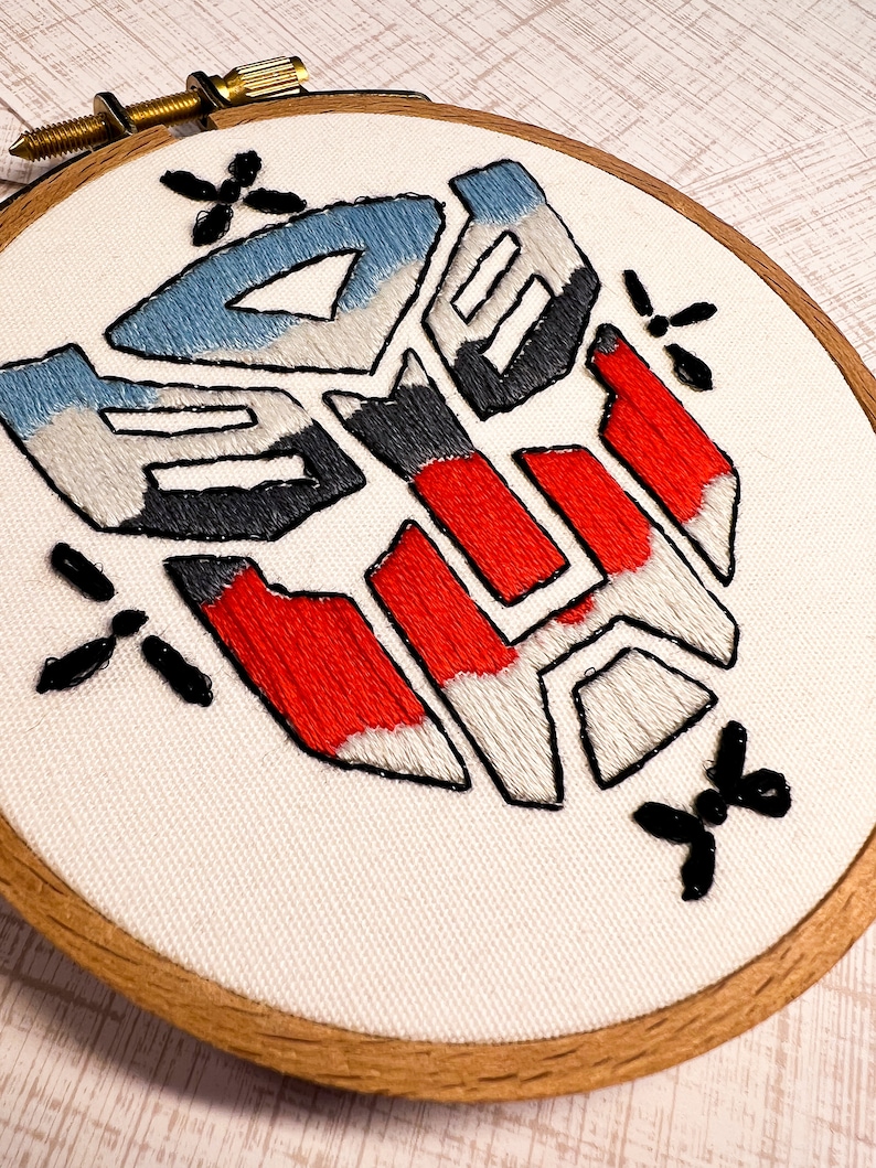 Transformers Inspired Autobot Embroidery Hoop - Etsy