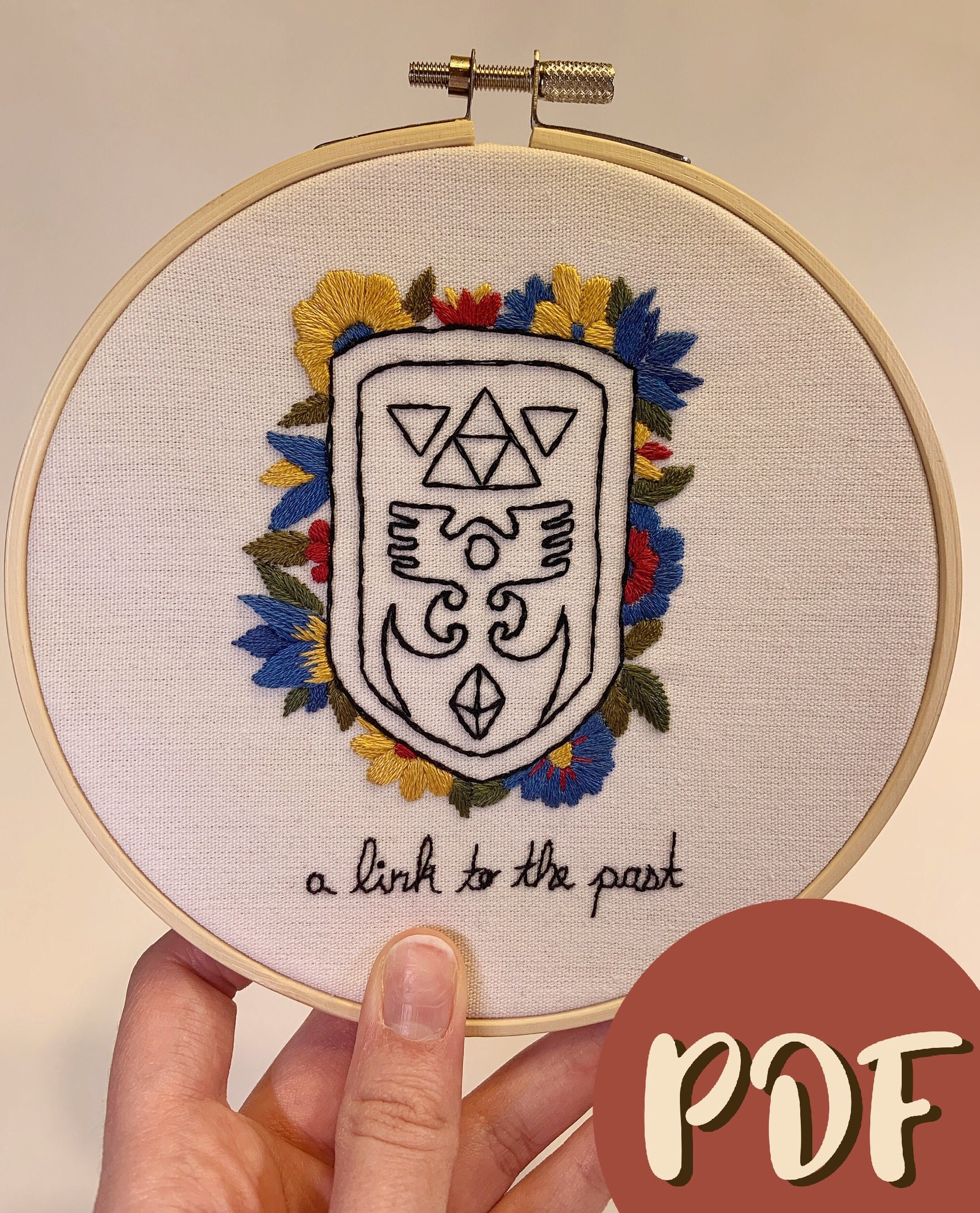 Zelda Hylian Shield Embroidery Design - Design Talk