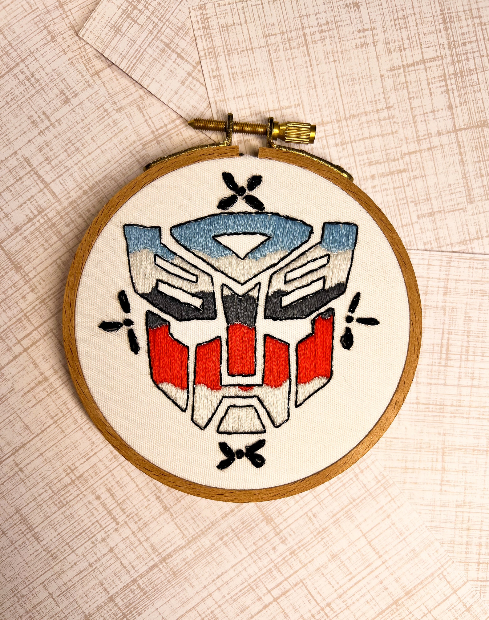 Transformers Inspired Autobot Embroidery Hoop - Etsy