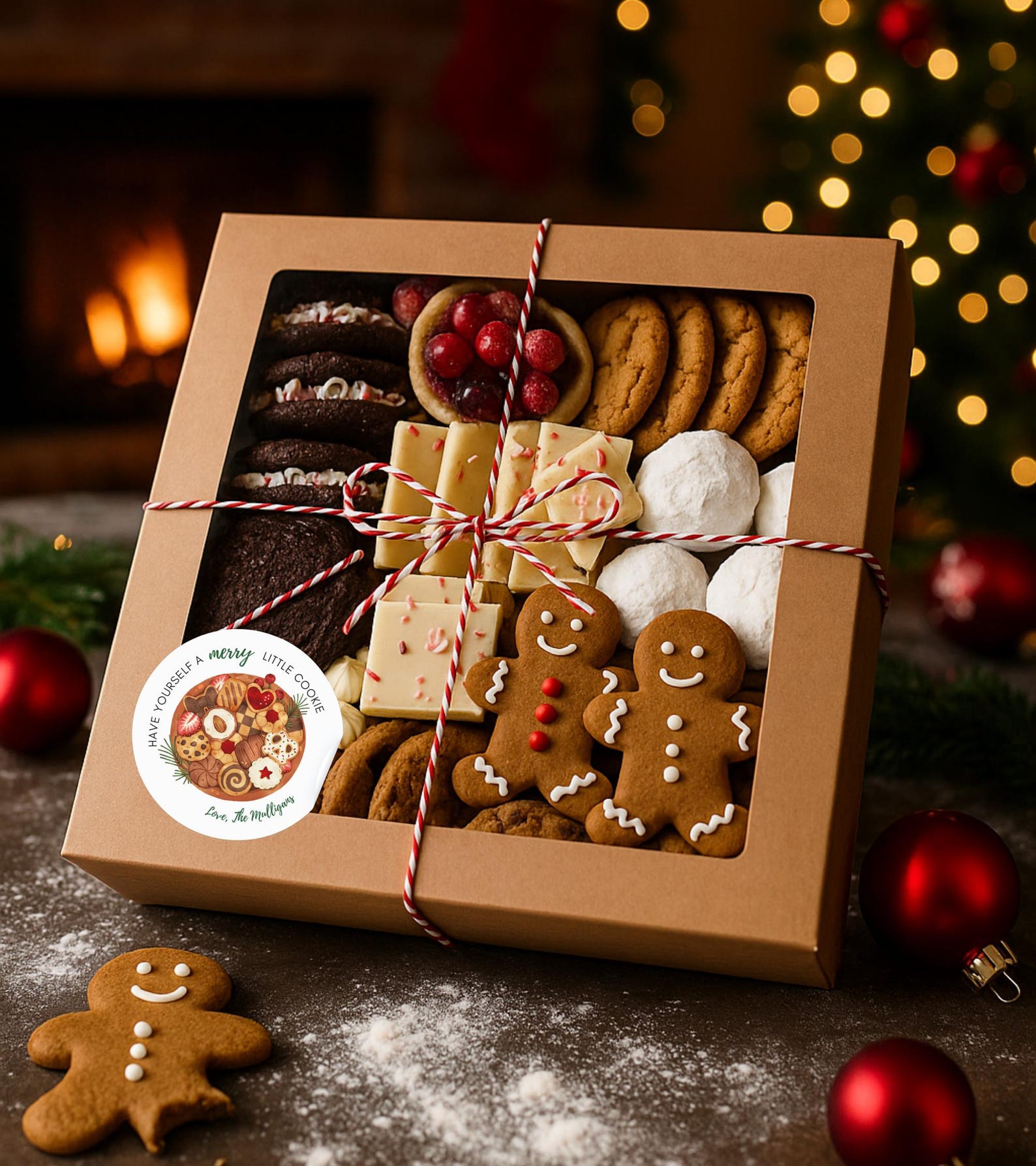 Editable Christmas Cookie Labels, Holiday Baking Stickers, Cookie Bag ...