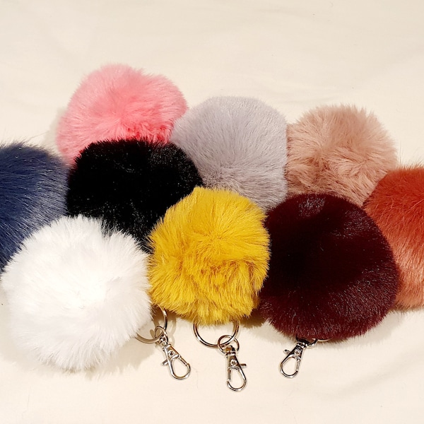 Pom Pom Keyring - Etsy Australia