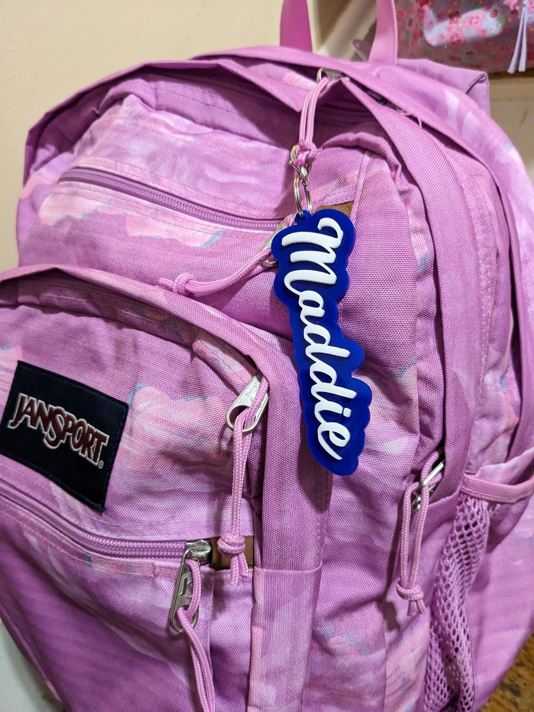 Custom Laser Cut Name Tag Keychain for Backpacks Back to School Ski ...