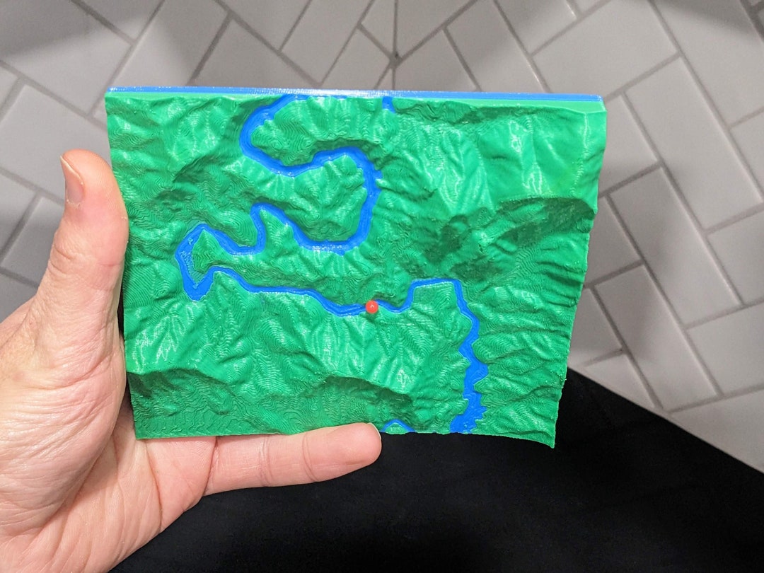 Custom Topographic Maps of Islands Mountains Ski Resorts & - Etsy