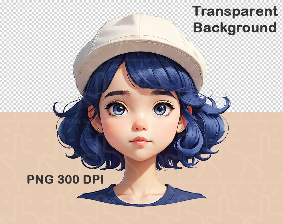 Cartoon Girls Clipart, PNG Transparent, 300 DPI, Cute Cartoon Girls ...