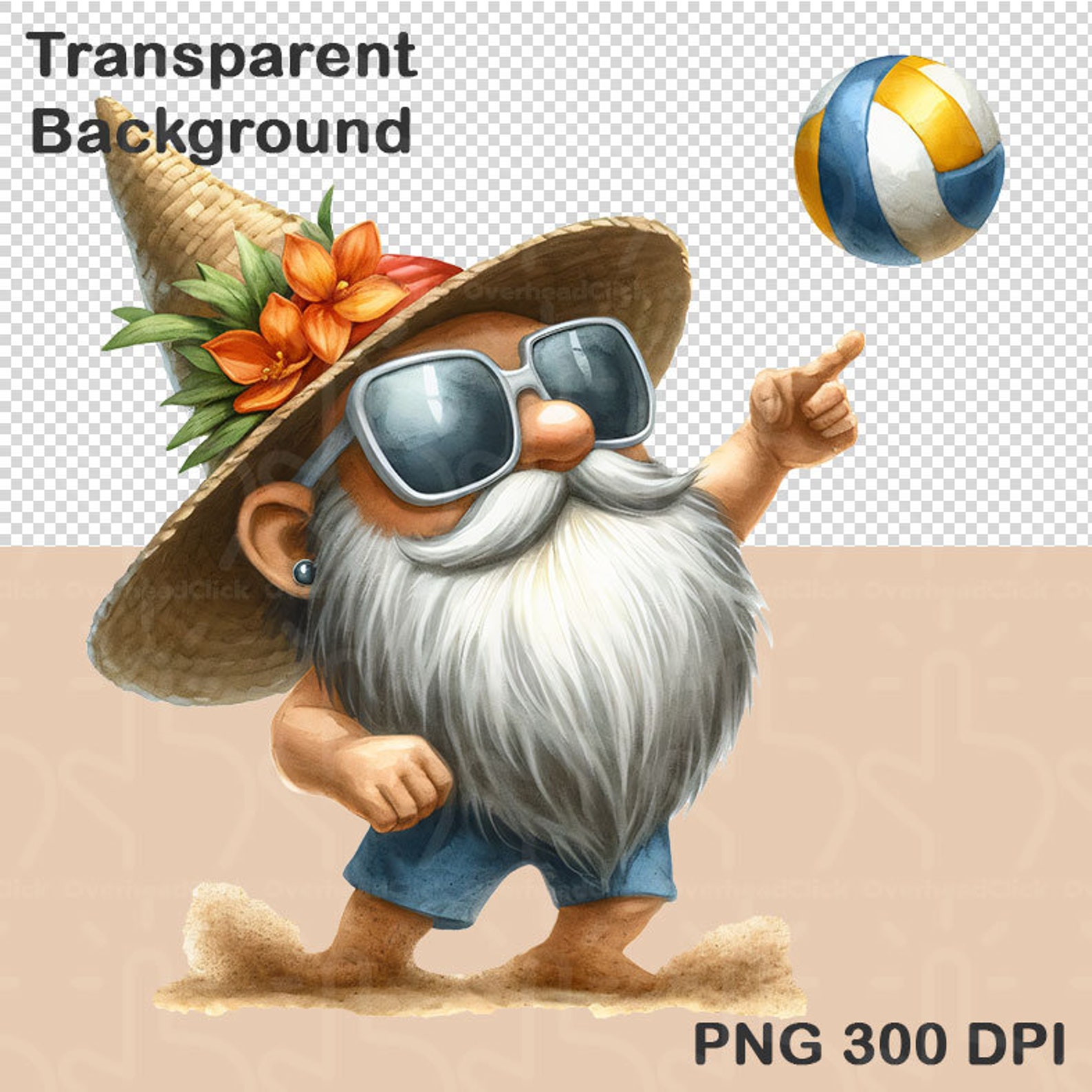 Sports Gnomes Clipart, 14 PNG Transparent, 300 DPI, Cute Watercolor ...