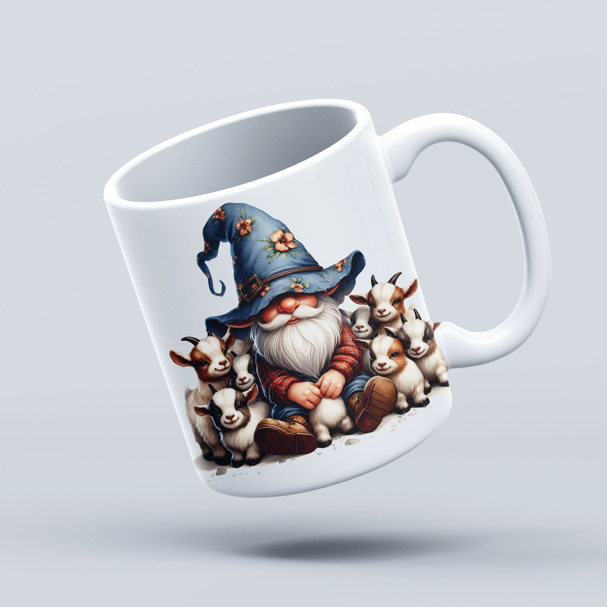 Watercolor Farm Animals Gnome Clipart: 15 PNG Images (digital Download ...