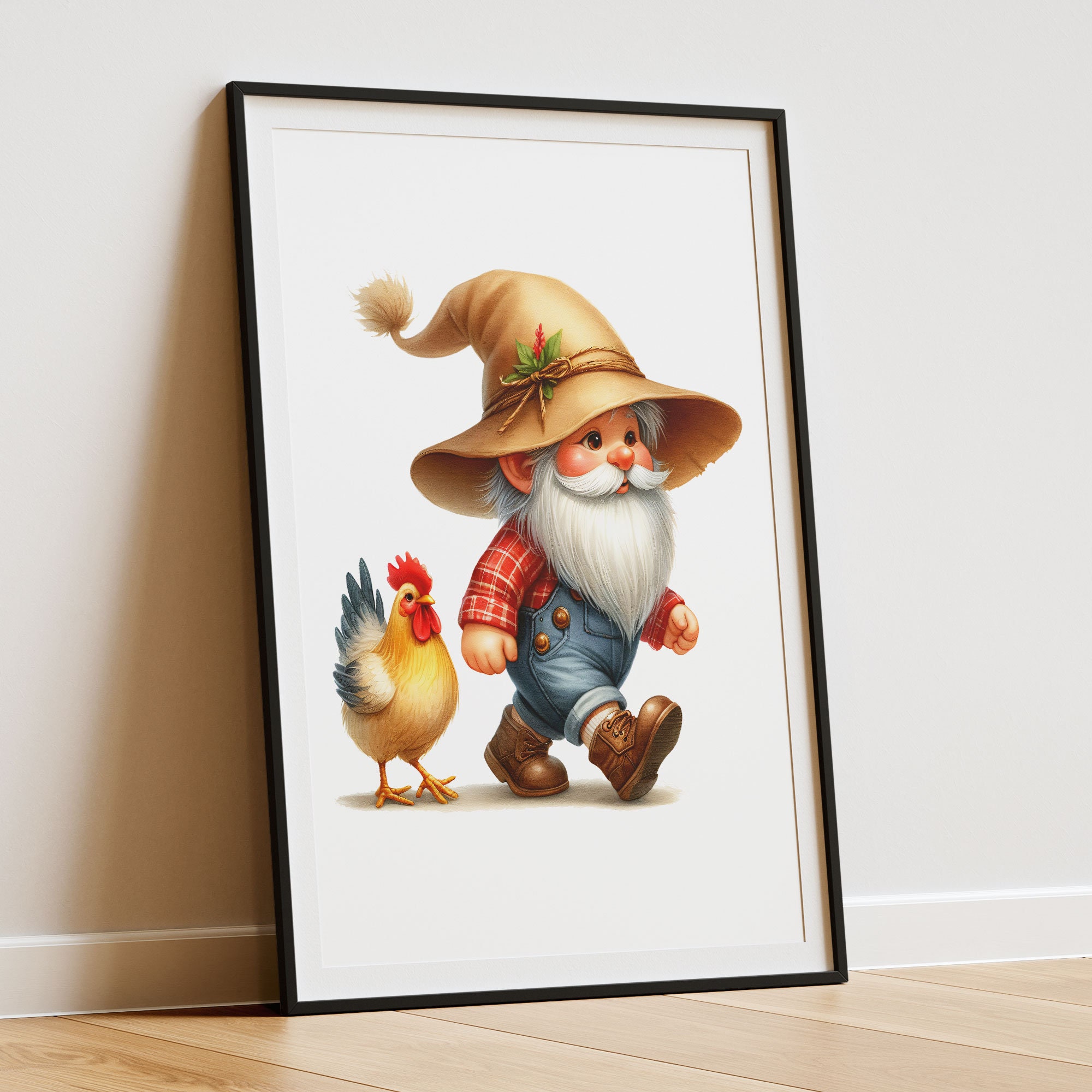 Farm Animals Gnome Clipart, 16 PNG Transparent, 300 DPI, Cute ...