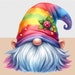 Cute Watercolor LGBTQ Rainbow Gnome Digital Clipart, 16 PNG Transparent ...