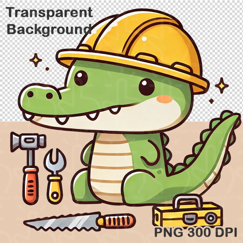 Construction Worker Animals Clipart, 15 PNG Transparent, 300 DPI ...
