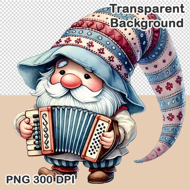 Watercolor Musician Gnomes Clipart: 12 PNG Images (digital Download) - Etsy