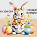 Easter Bunny, PNG Transparent, 300 DPI, Cute, Watercolor, Clipart - Etsy