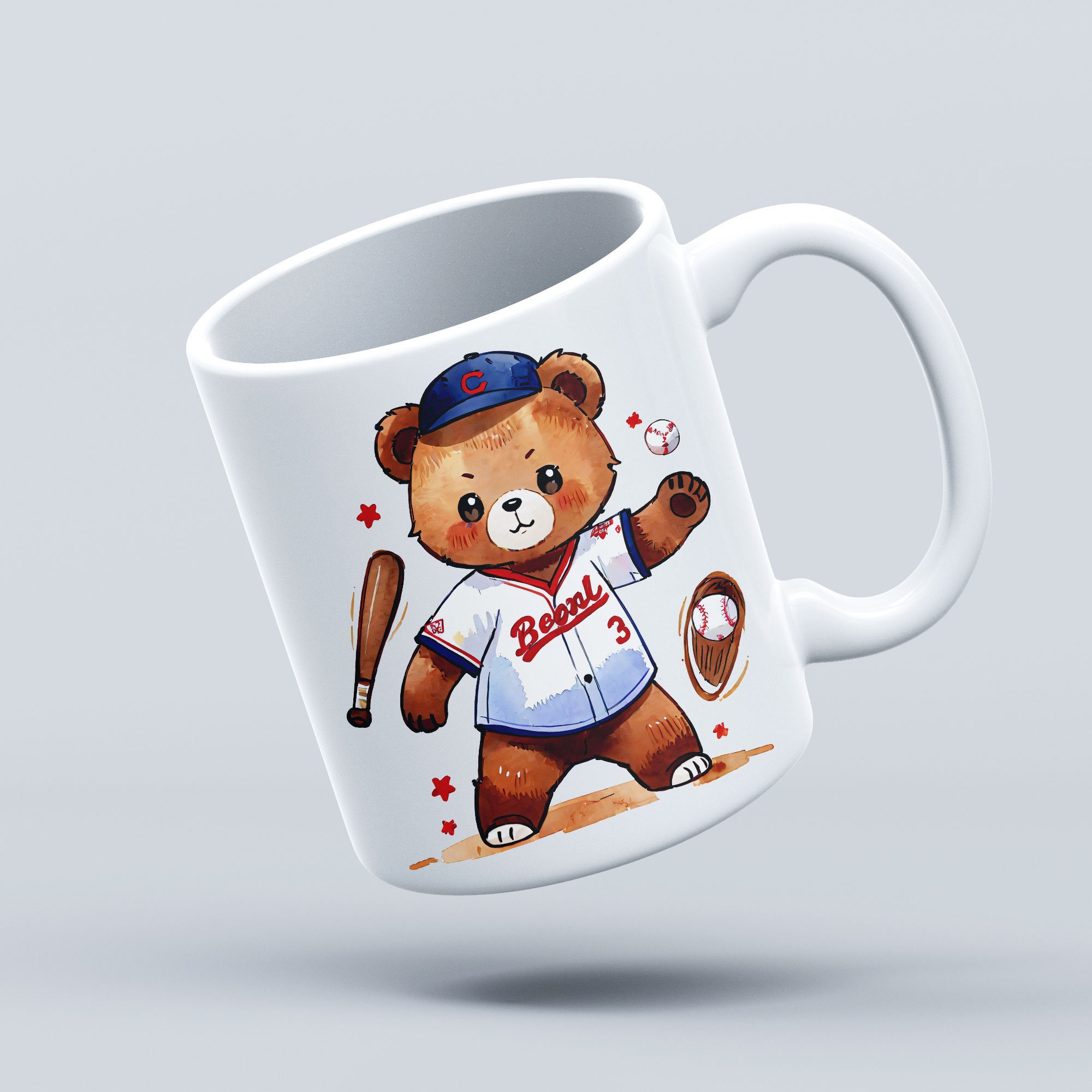 Baseball Animals Clipart, 16 PNG Transparent, 300 DPI, Cute Watercolor ...