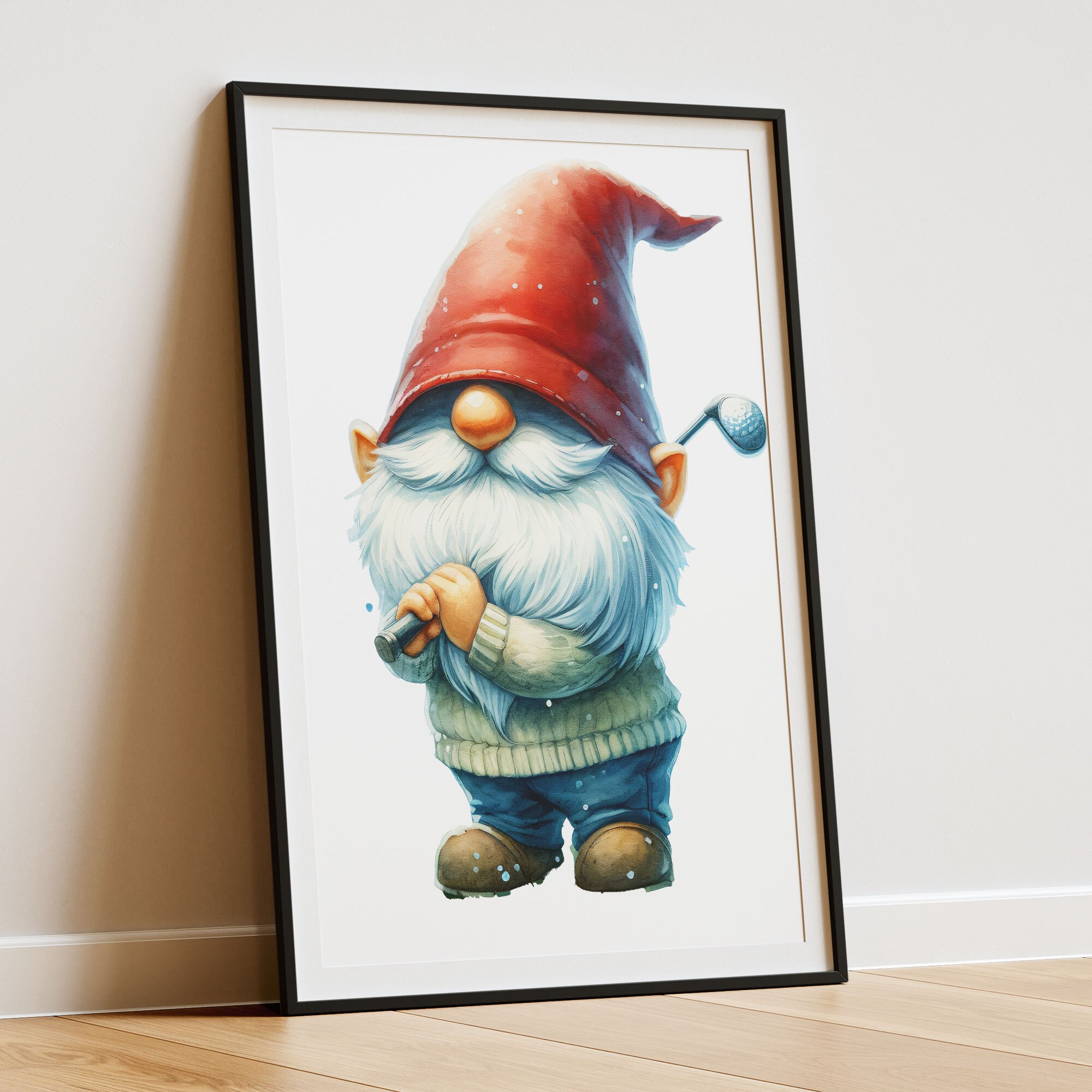 Sports Gnomes Clipart, 14 PNG Transparent, 300 DPI, Cute Watercolor ...