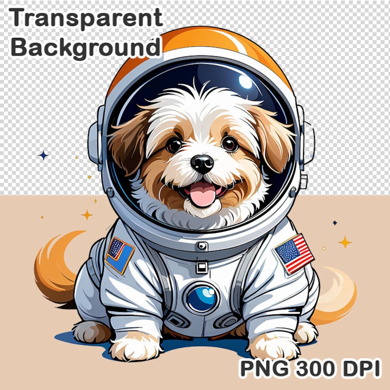 Astronaut Dogs Clipart, 16 PNG Transparent, 300 DPI, Cute Astronaut ...